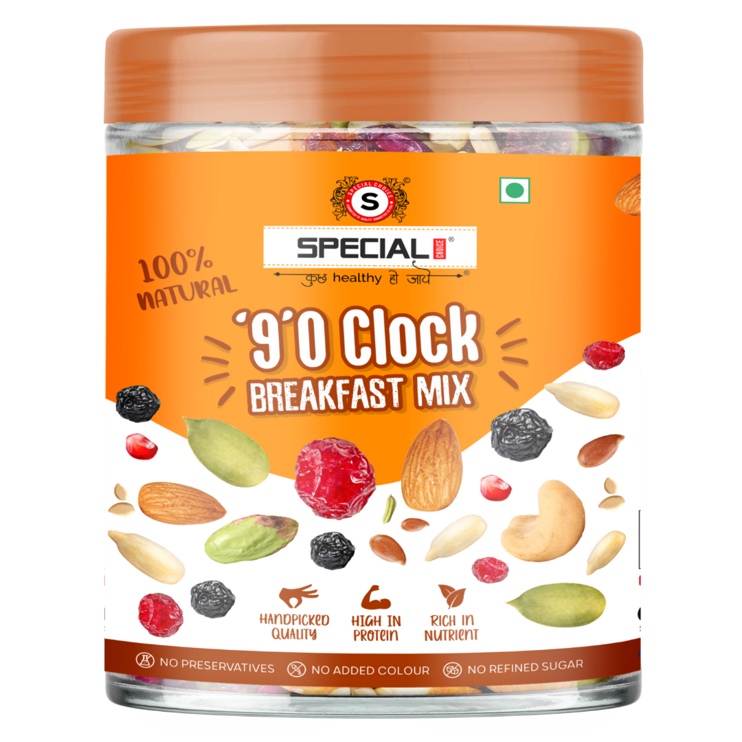 9 o'clock Breakfast Mix 250g Jar | Nutrient-Rich Trail Mix with Nuts ...