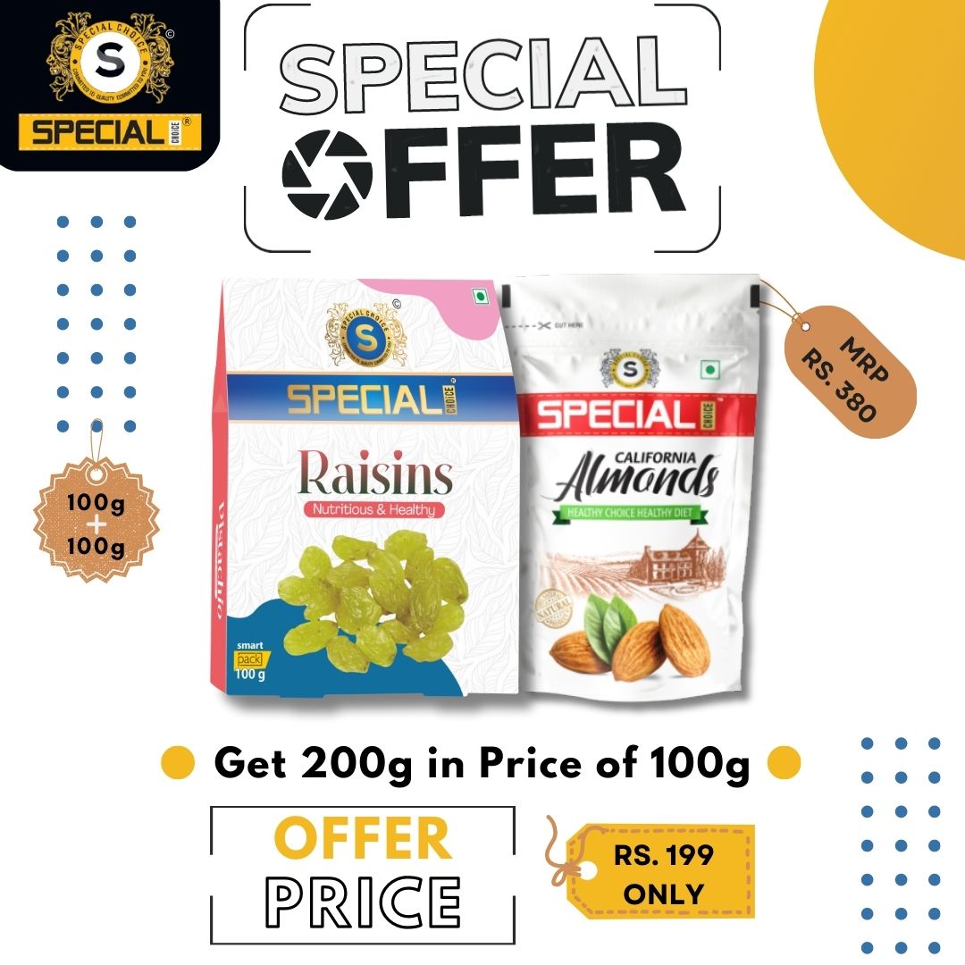 Premium Special Choice California Almonds & Raisins - Nutrient-Packed ...